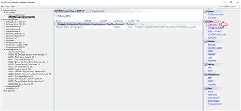 Exporting Active Directory GPO Settings To Excel Using Microsoft Security Compliance Manager