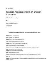 Assignment UI Design Docx BTA Babe Assignment UI Design Concepts Submitted To
