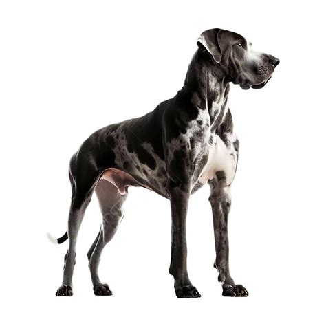 منظر أمامي كلب داين عظيم على خلفية بيضاء كلب أسود حيوان أليف Png