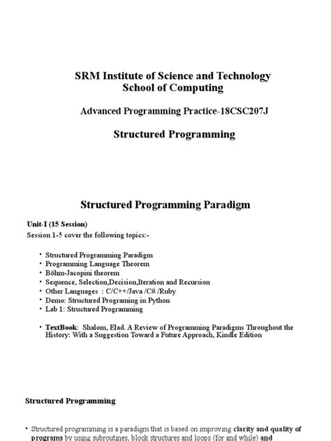 Srm Institute Of Science And Technology School Of Computing Advanced