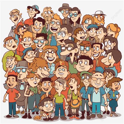 Crowded Clipart Cartoons Group Of People Vector People Clipart Group Clipart Crowded Png And