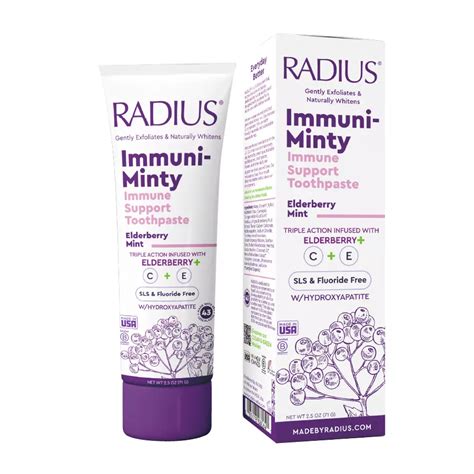 Radius Immune Support Toothpaste Elderberry Mint Shop Toothpaste At