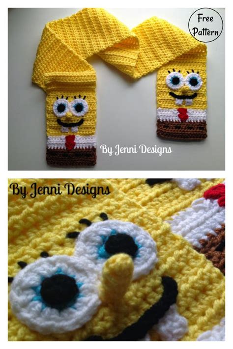 Best 13 Spongebob Squarepants Inspired Scarf Free Crochet Pattern Artofit