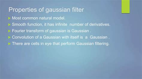 Gaussian Filter Seminar Ppt Pptx