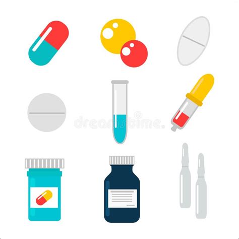 Tablet Pills Vector Illustration Stock Vector Illustration Of