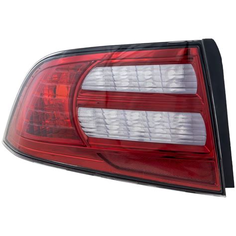 Tail Lights For 2007 2008 For Acura Tl Base Model Left Clear And Red Lens