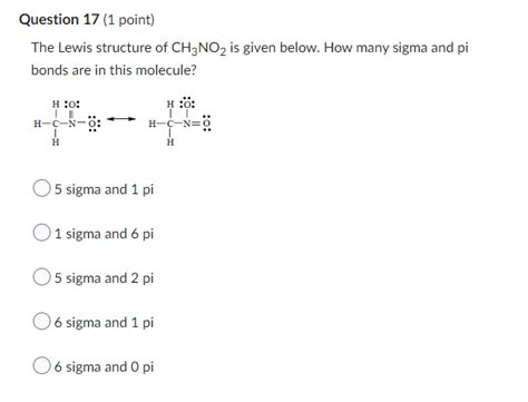 [solved] Question 17 1 Point The Lewis Structure Of Ch3