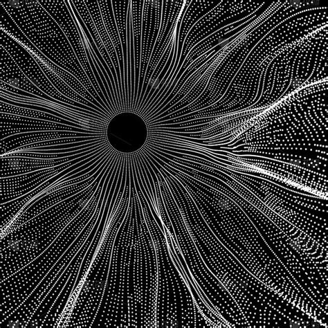 动态粒子数组 D技术风格抽象的背景矢量插图