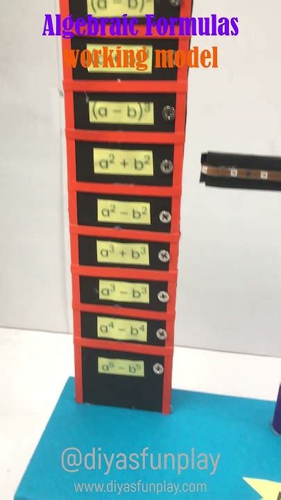 Algebra Formulas Working Model Shorts Algebraic Expressions Shorts Diyasfunplay Youtube