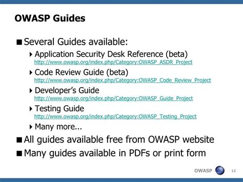Ppt Tour Of Owasp Projects Powerpoint Presentation Free Download Id6146081