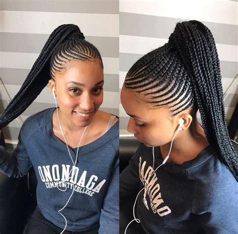 African American Braided Ponytail