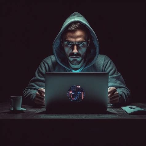 premium ai image online hacker hacking computer anonymous cyberpunk