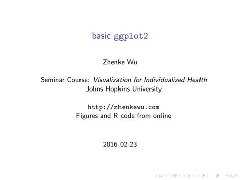 Ppt Basic Ggplot2 Zhenke Wu Seminar Course Visualization For