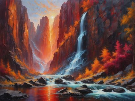 Download Ai Generated Waterfall River Royalty Free Stock
