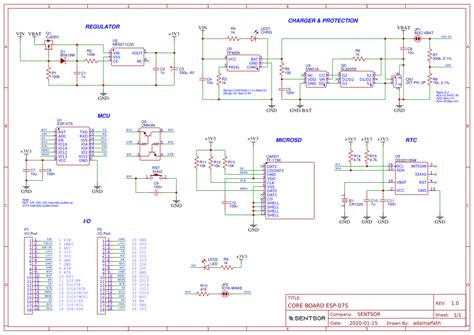 Sentsor Core Esp 07s Oshwlab