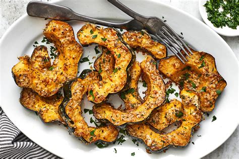 Parmesan Herb Roasted Acorn Squash Downshiftology