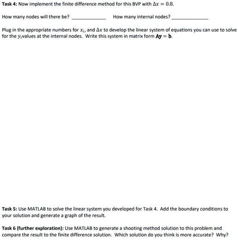 Solved Task 4 Now Implement The Finite Difference Method For This Bvp With Ax 08 How Many