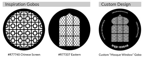 Two Rosco Gobos Inspire A Bespoke Mosque Window Gobo Design