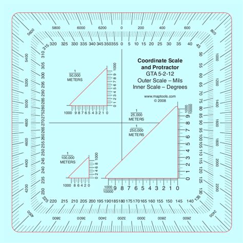Military Protractor MGRS UTM The Tasmanian Map Centre