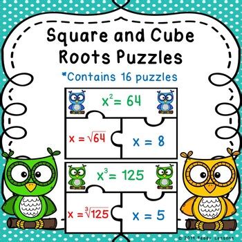 Perfect Square Roots And Cube Root Activity With Perfect Cubes EE