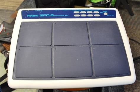 Roland Spd 6 Percussion Pad 80s White Reverb