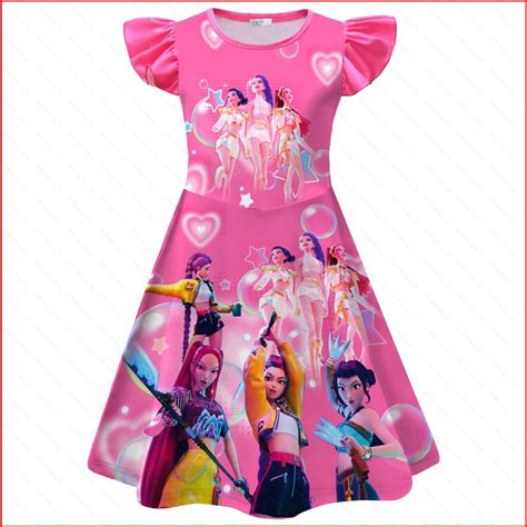 Gc Kpop Demon Hunters New Girls Flying Sleeve Nightgown Exquisite Workmanship Cg Shopee Malaysia