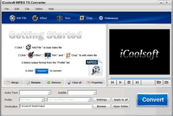 ICoolsoft MPEG TS Converter Convert Any Format To MPEG2 TS HD Video