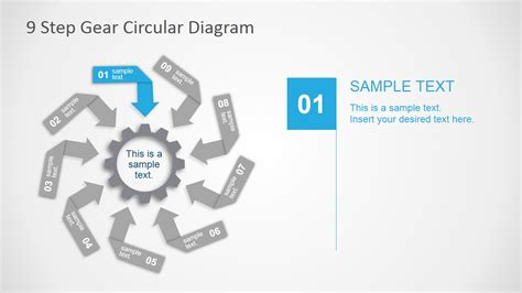 Steps Gear Circular Diagram PowerPoint Template SlideModel
