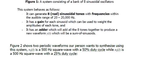 Solved Task 1 Generating Waveforms Using Fourier Series Synthesis