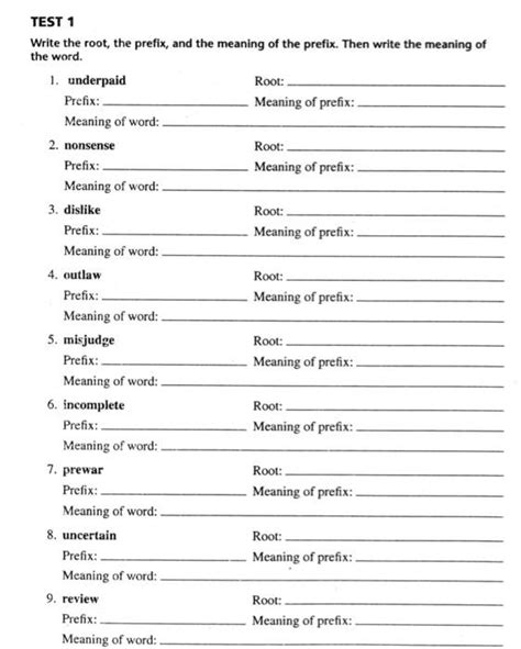 Nonsense Prefix Meaning Of Word Dislike Chegg Com