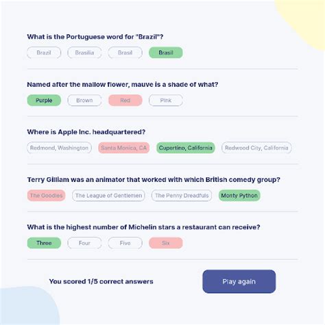 Github Fontilanquizzical Trivia Quiz Made With React With Questions Provided By The Open