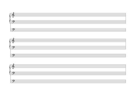 Blank Sheet Music For The Notation Royalty Free Vector Image