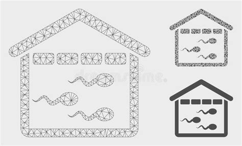 Sperm Bank Vector Mesh Network Model And Triangle Mosaic Icon Stock Vector Illustration Of