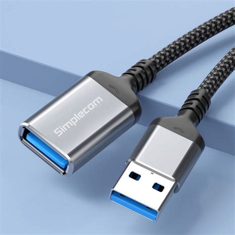 Simplecom CAU USB Extension Cable USB A Male To USB A Female Nylon Braided M