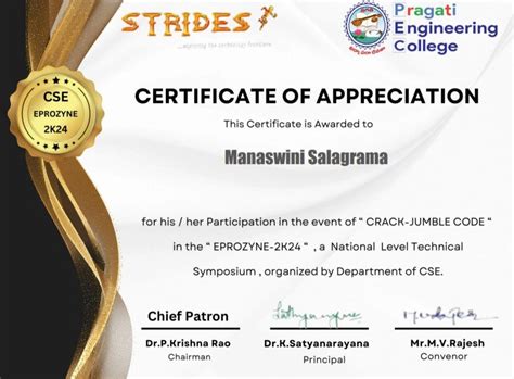 Salagrama Manaswini On Linkedin Pragatiengineeringcollege