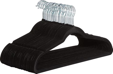 Amazon Basics Slim Velvet Non Slip Suit Hangers Pack Of 30 Black