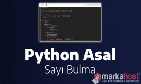 Python Asal Sayı Bulma Algoritmalar Örnekler Ve Uygulamalar