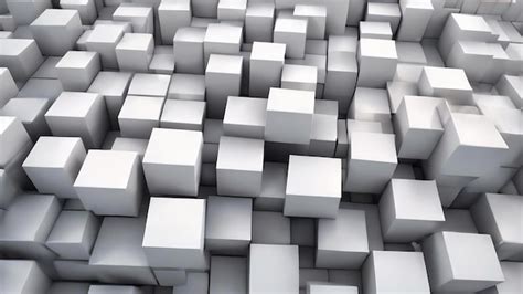 Premium Ai Image Abstract White Cubes Background