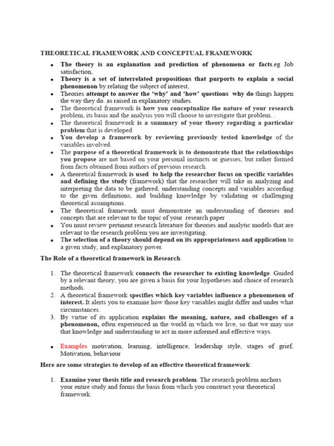 Theoritical And Conceptual Framework Pdf Theory Knowledge
