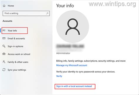 Come Passare Laccount Microsoft Allaccount Locale In Windows 10