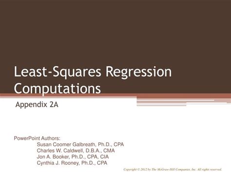 ppt least squares regression computations powerpoint presentation