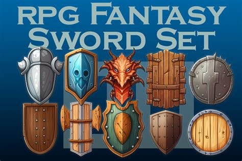 2d Rpg Fantasy Shield Set 120 Shields