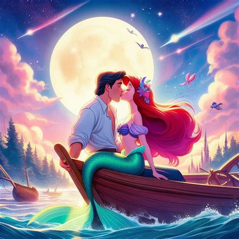 Ariel Y Eric Disney Movie Art Disney Princess Art Disney Art