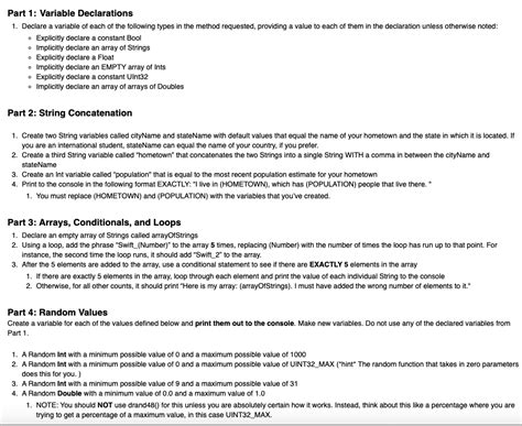 Part 1 Variable Declarations 1 Declare A Variable