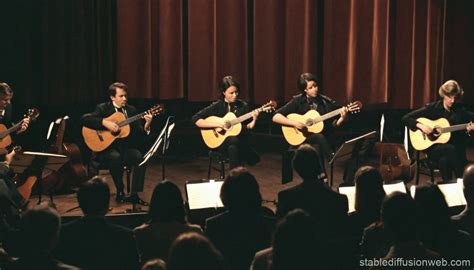 Classical Guitar Ensemble Concert Stable Diffusion Online