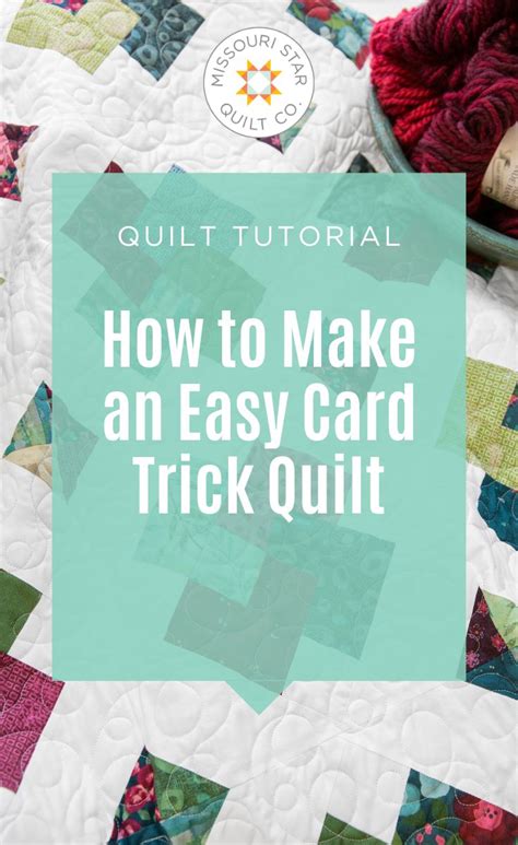 Easy Square Block Card Trick Quilt Tutorial Jelly Roll Projects Missouri Star Quilt Co