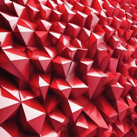 Premium Photo 3d Rendering Triangle Geometric Shape Red Color
