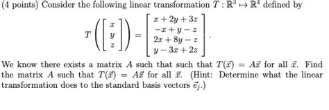 Solved 4 Points Consider The Following Linear