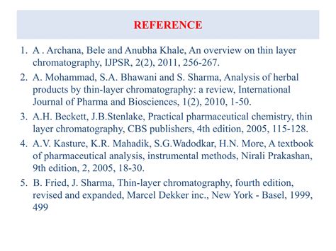 Thin Layer Chromatography Ppt Pptx