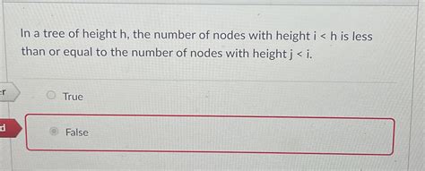 In A Tree Of Height H ﻿the Number Of Nodes With